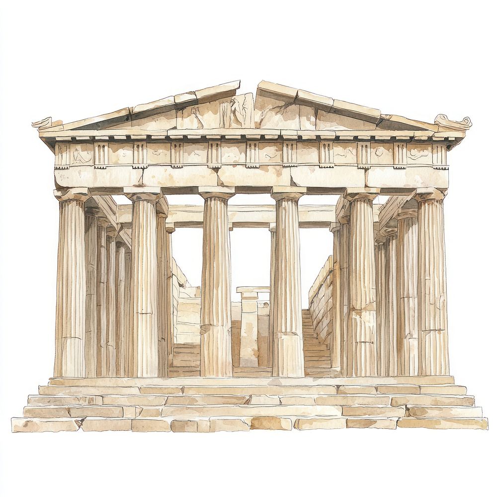 An ancient greek Parthenon architecture | Free Photo Illustration ...