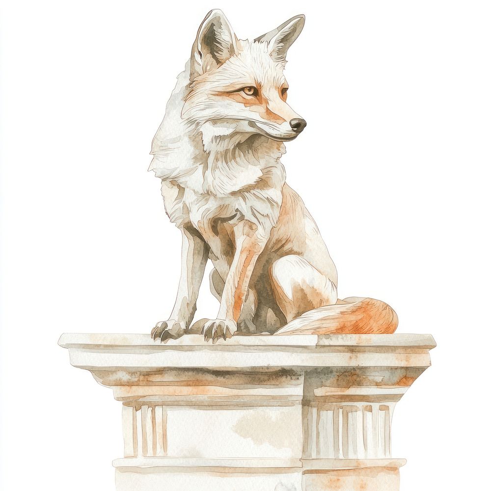 An ancient greek Fox fox | Free Photo Illustration - rawpixel