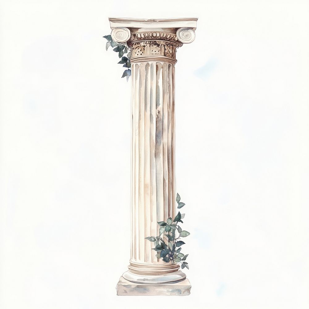 An ancient greek pillar architecture | Free Photo Illustration - rawpixel