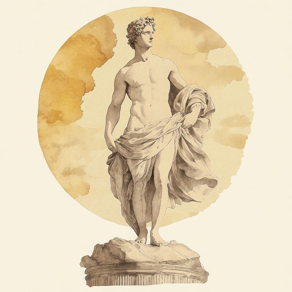 An ancient apollo and sun | Free Photo Illustration - rawpixel