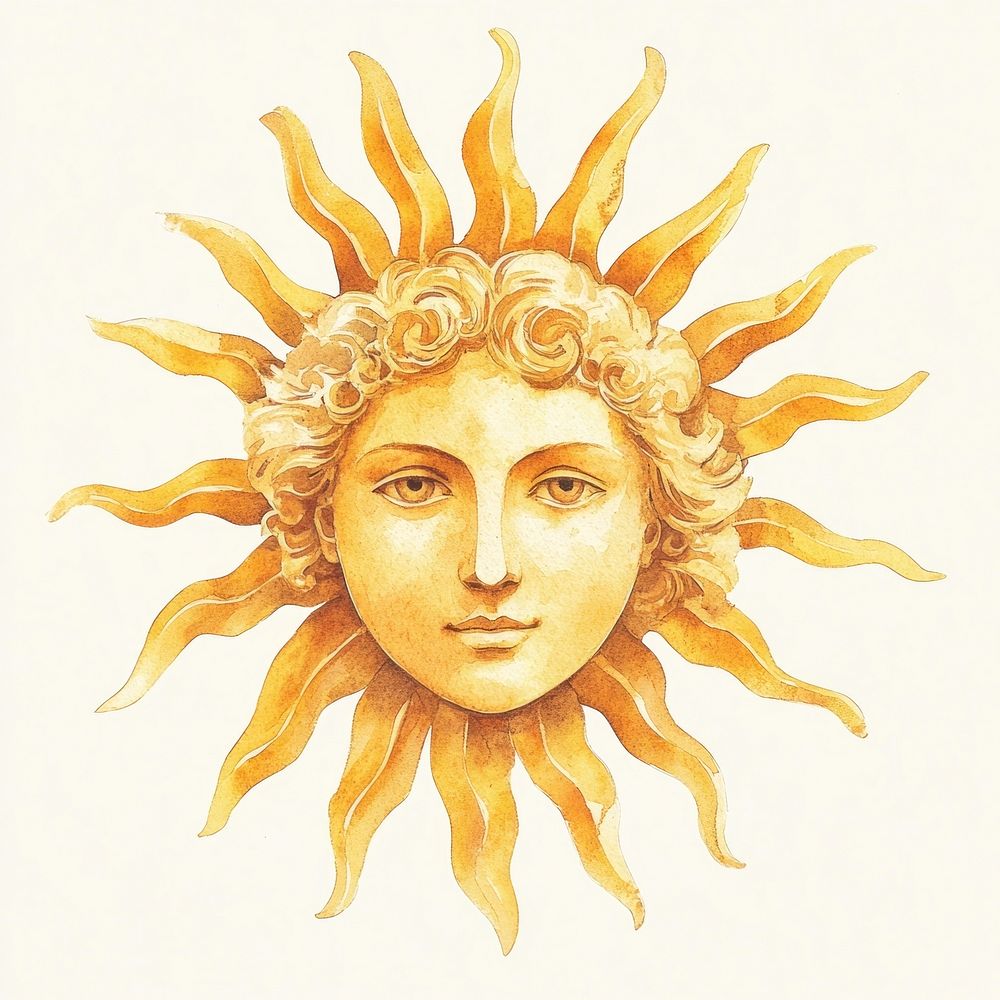 An ancient greek sun painting | Free Photo Illustration - rawpixel