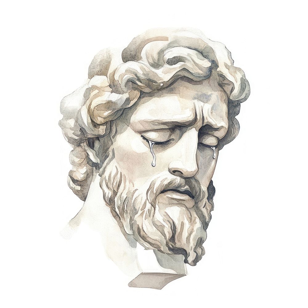 An ancient greek God sad | Free Photo Illustration - rawpixel