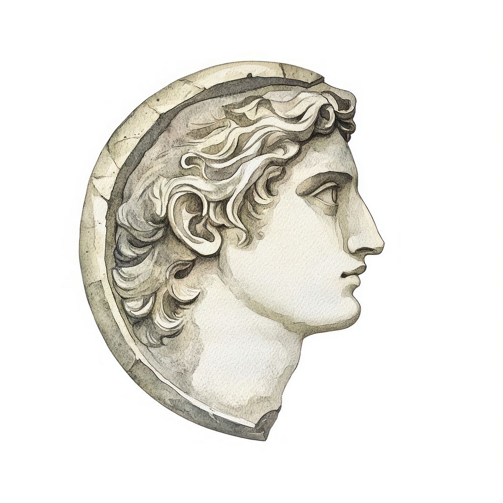 An ancient greek moon art | Free Photo Illustration - rawpixel