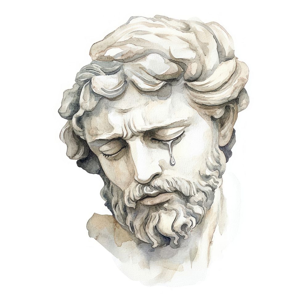 An ancient greek God sad | Free Photo Illustration - rawpixel