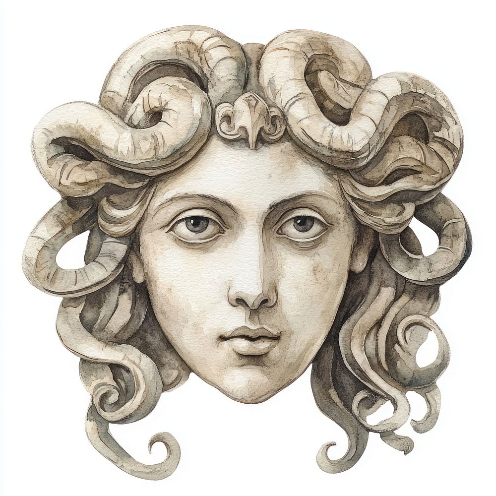 An ancient greek Goddess Medusa | Free Photo Illustration - rawpixel