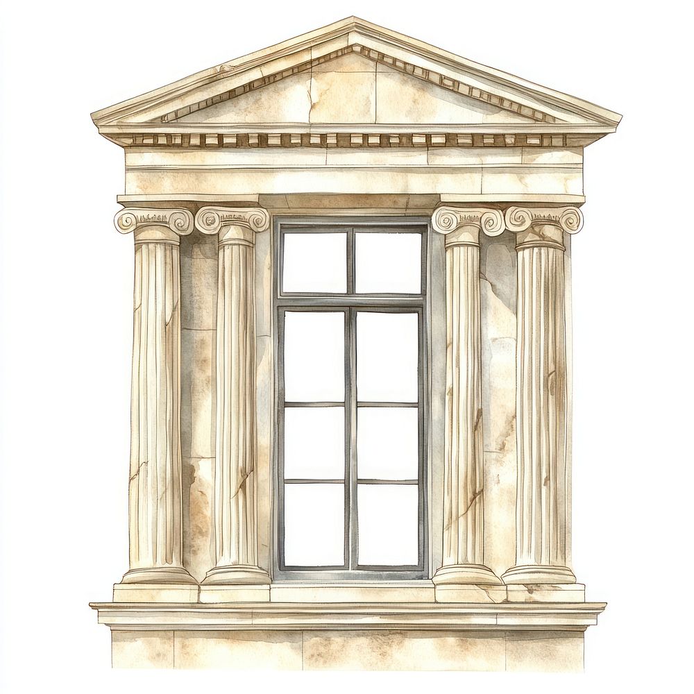 ancient greek window architecture pillar | Free Photo Illustration ...