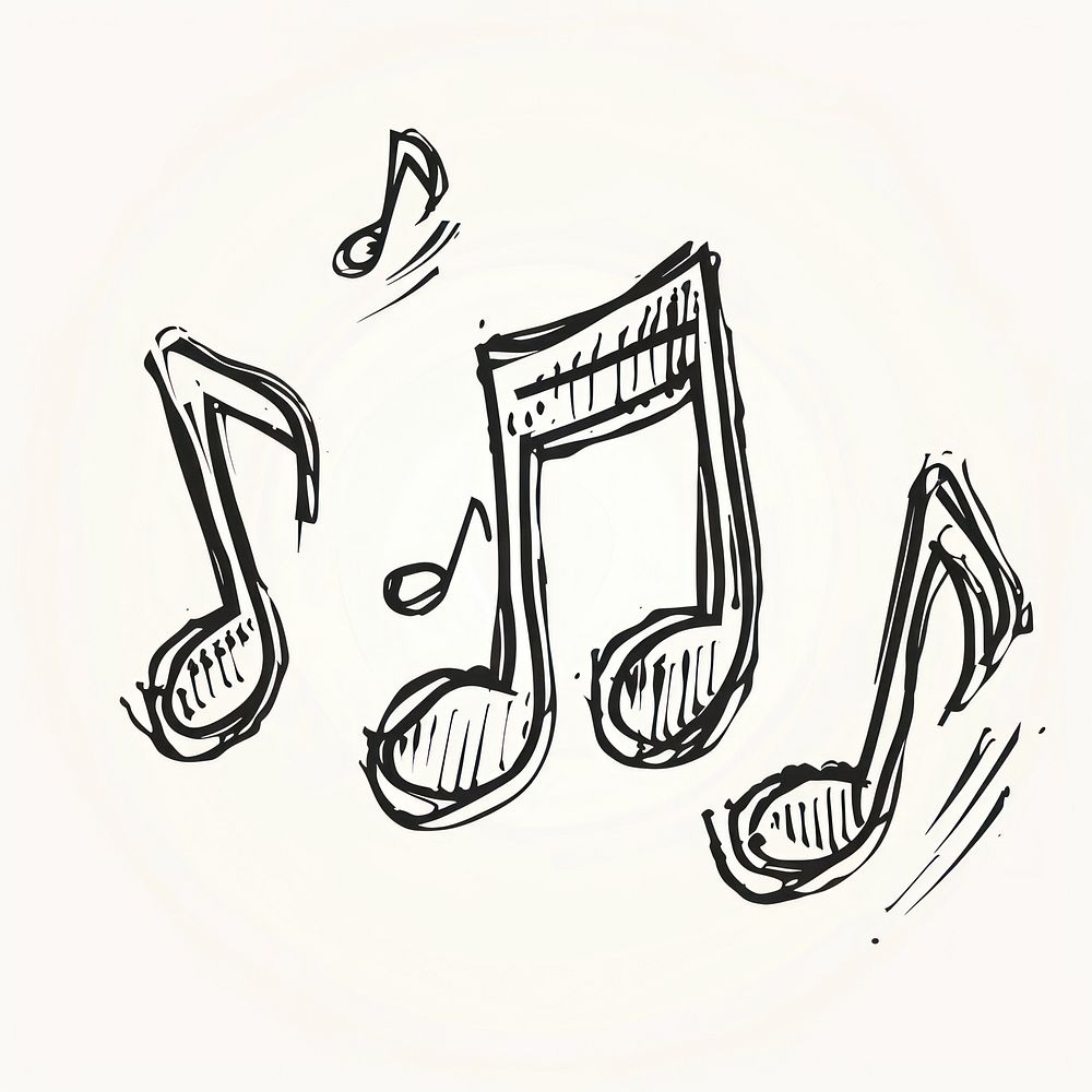 Musical notes art drawing sketch. | Free Photo Illustration - rawpixel