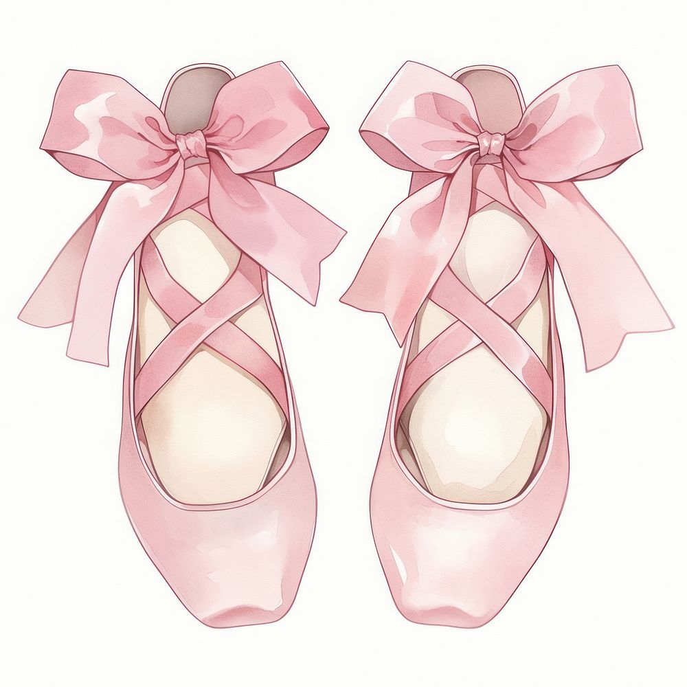 Coquette ballet illustration footwear ribbons. | Free Photo ...