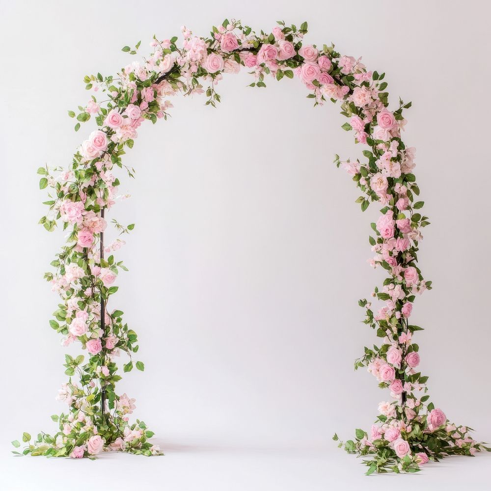 Wedding arches pink flowers architecture | Free Photo - rawpixel