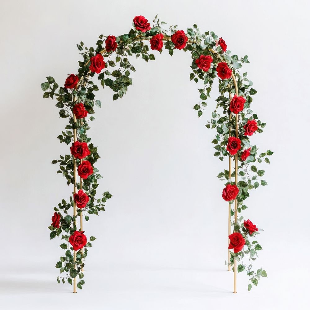 Wedding arches red rose flowers | Free Photo - rawpixel