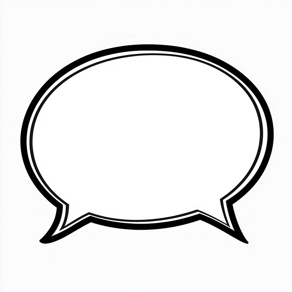 Speech bubble outline vector illustration. | Free Photo Illustration ...