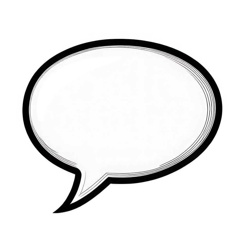 Speech bubble outline vector illustration | Free Photo Illustration ...