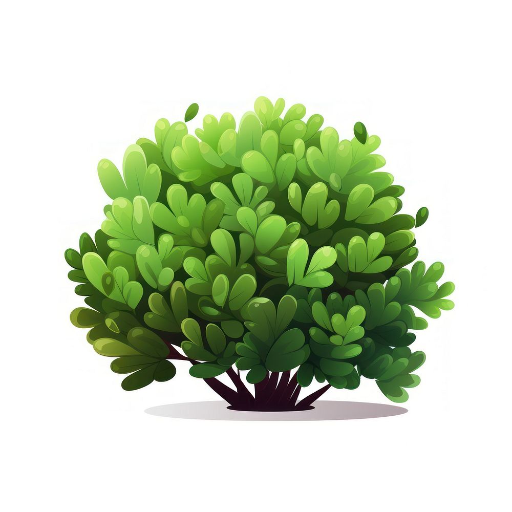 Cartoon boxwood shrub bush illustration | Free Photo Illustration ...