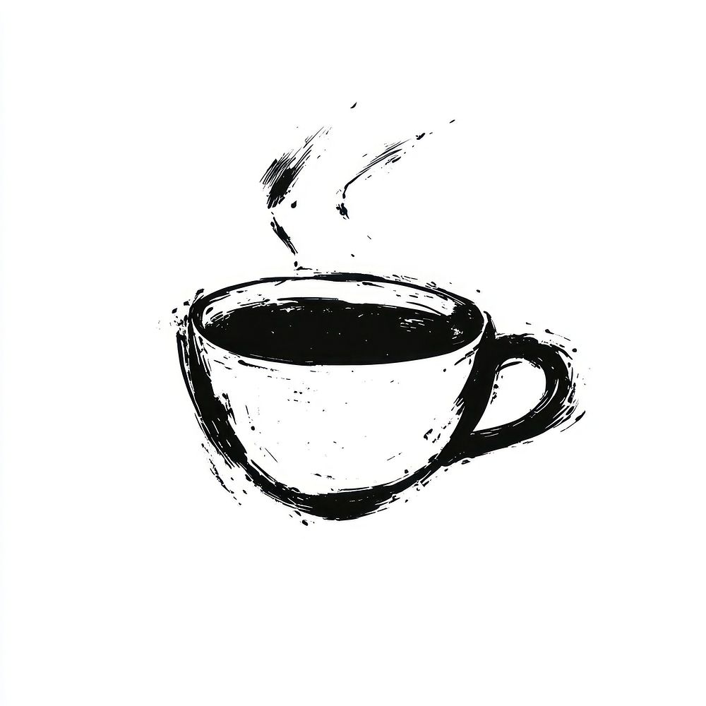 Coffee cup streaming drawing sketch | Free Photo Illustration - rawpixel