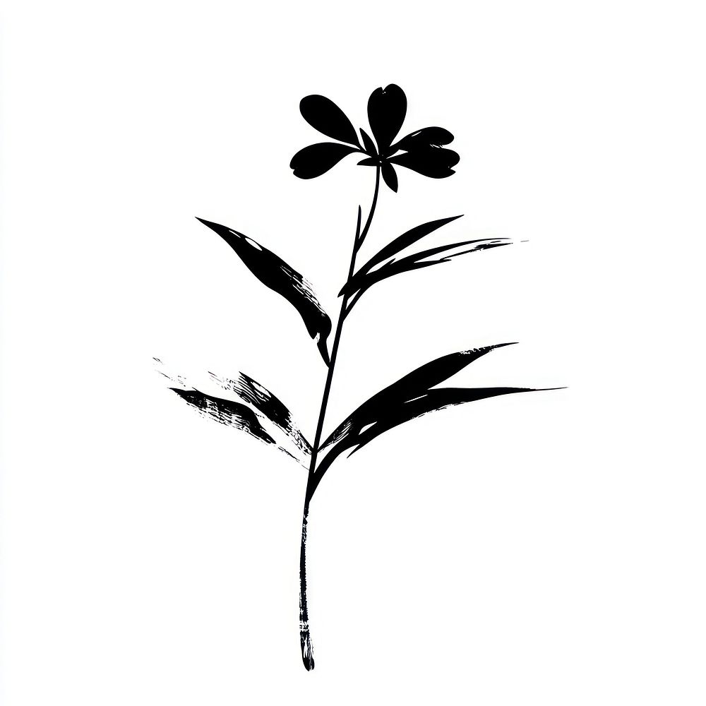 Jasmine simple black art. | Free Photo Illustration - rawpixel