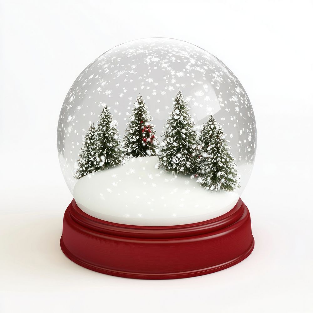 Snow globe christmas trees decoration. | Free Photo Illustration - rawpixel