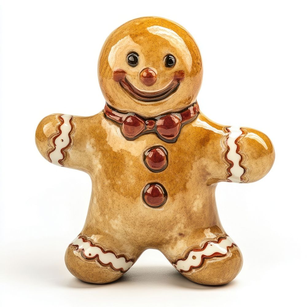 Ceramic gingerbread man christmas figurine | Free Photo - rawpixel