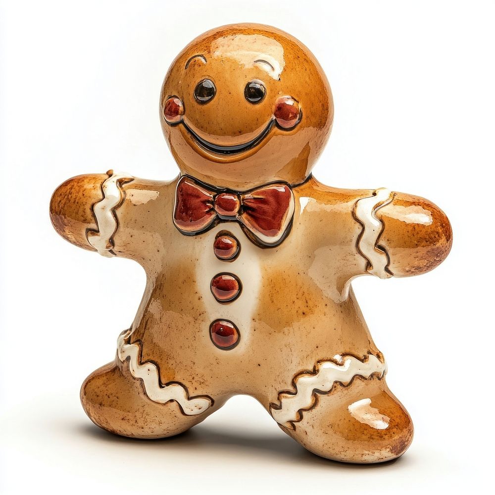 Ceramic gingerbread man christmas figurine | Free Photo - rawpixel