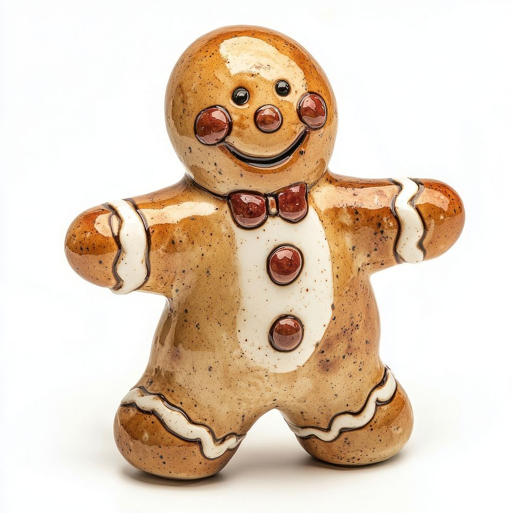 Ceramic gingerbread man christmas figurine | Free Photo - rawpixel