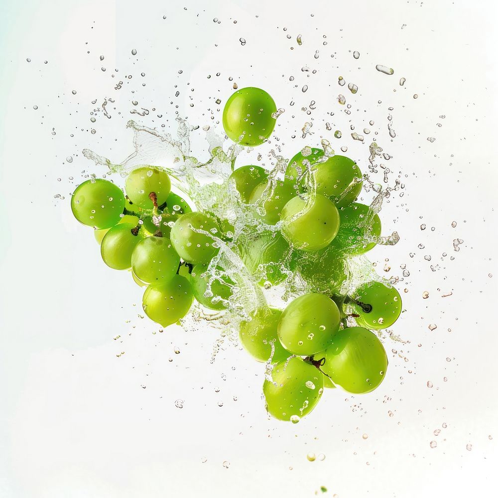 Exploding green grape grapes fruit | Free Photo - rawpixel