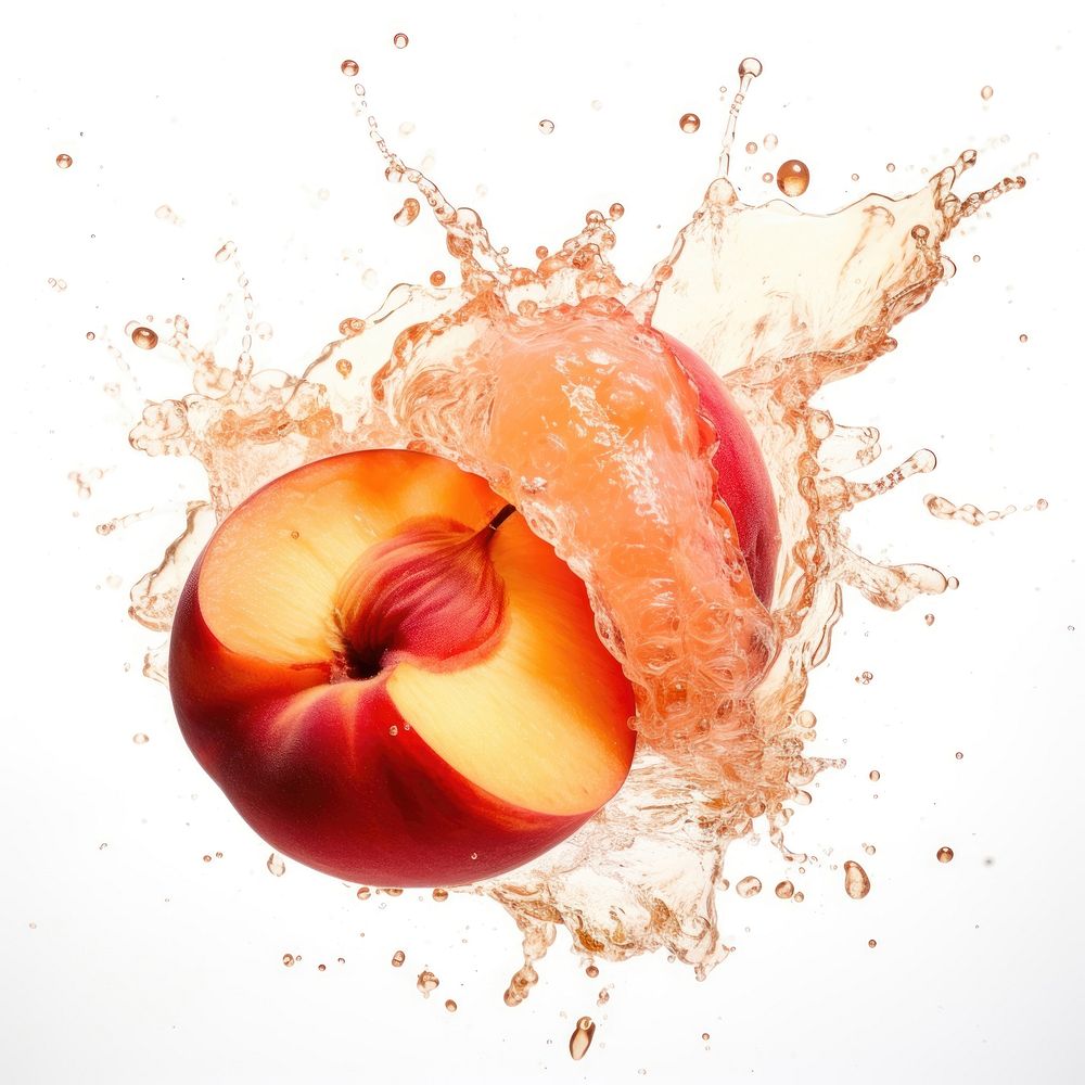Exploding peach fruit accessories photography. | Free Photo - rawpixel