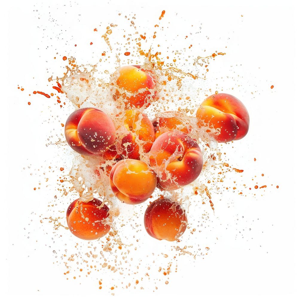 Exploding peachs peaches fruit photography. | Free Photo - rawpixel