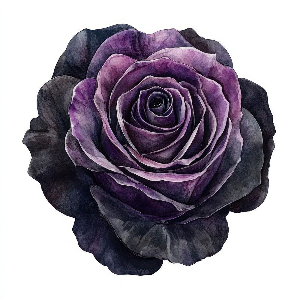 Purple and black rose illustration | Free Photo Illustration - rawpixel
