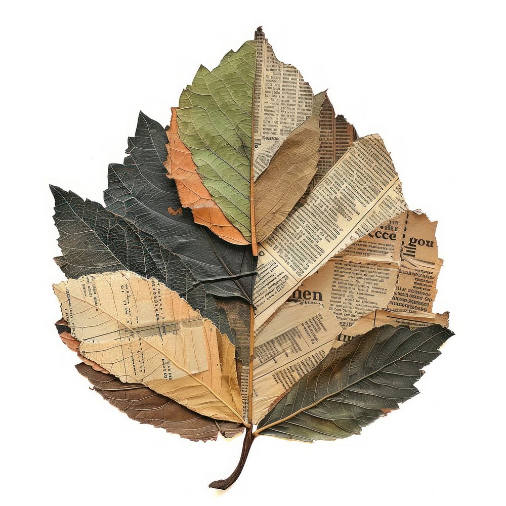 Leaf shape collage cutouts eco-friendly | Free Photo Illustration ...