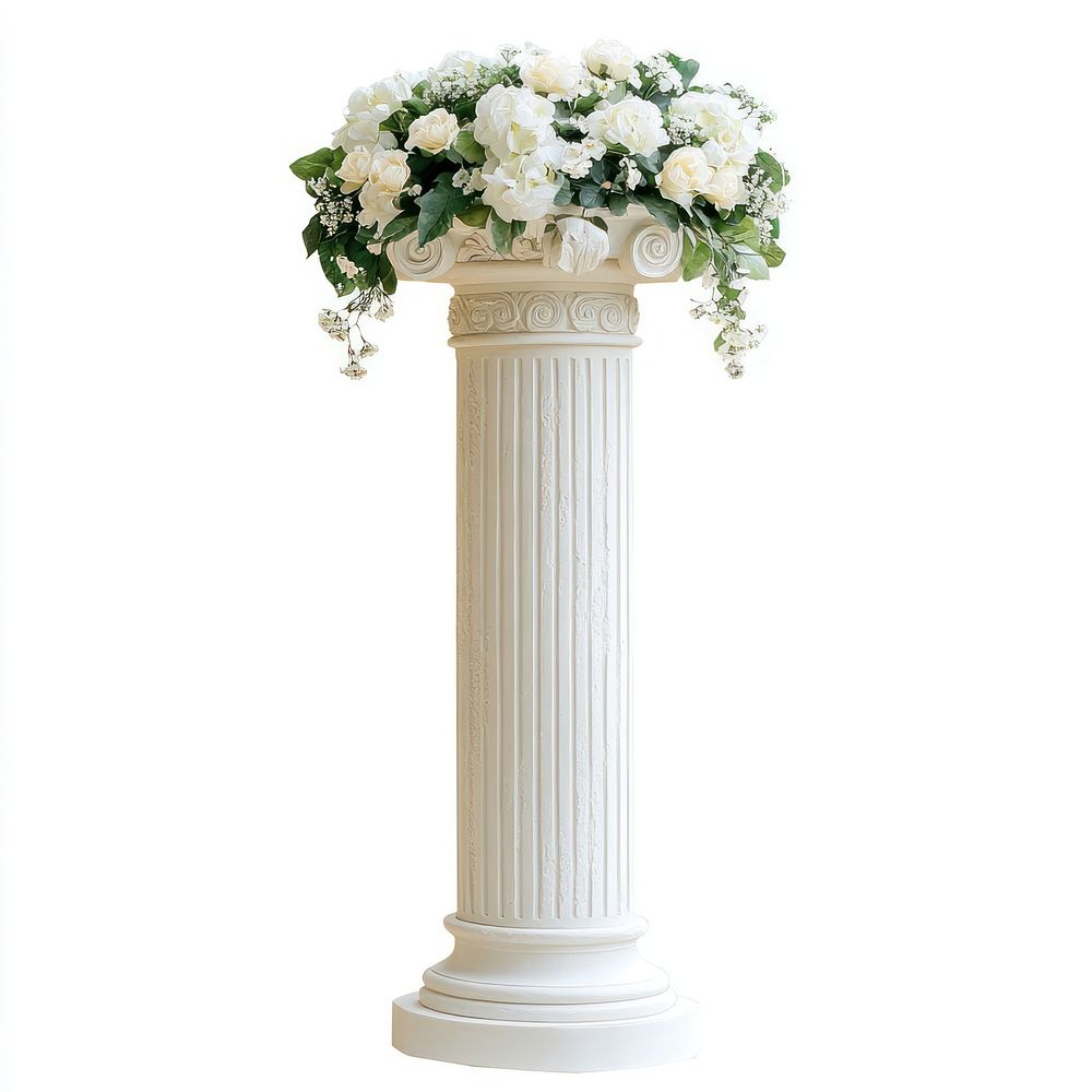 Classic decorative white stone pillar | Free Photo - rawpixel