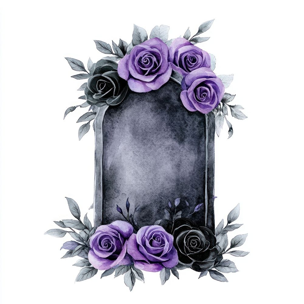 Gravestone roses illustration gravestone. | Free Photo Illustration ...