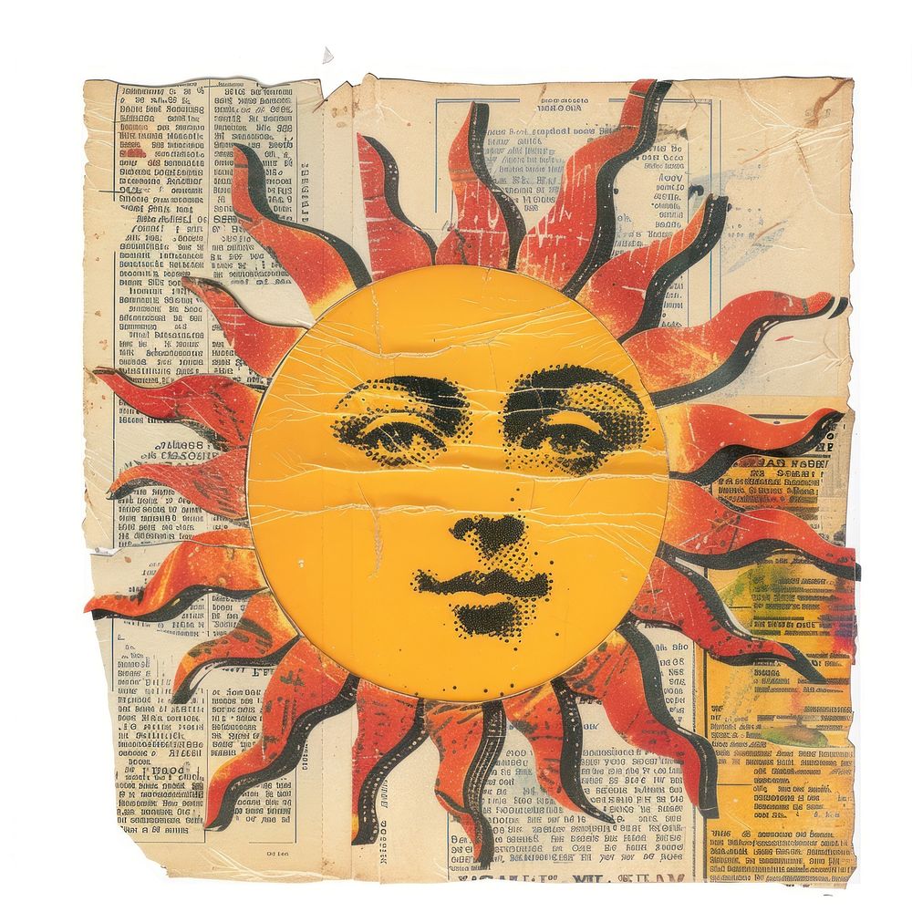 Sun shape collage cutouts vintage | Free Photo Illustration - rawpixel