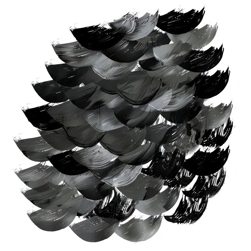 Black Fish scales shape brush | Free Photo Illustration - rawpixel