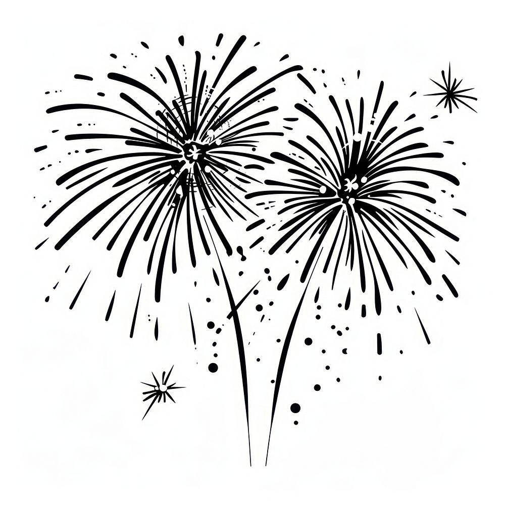 Hand drawn Firework fireworks drawing | Free Photo Illustration - rawpixel