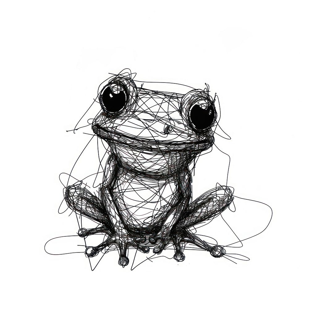 Hand drawn Frog drawing scribble | Free Photo Illustration - rawpixel