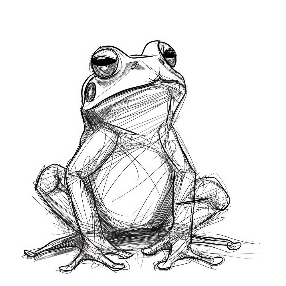 Hand drawn Frog drawing sketch | Free Photo Illustration - rawpixel
