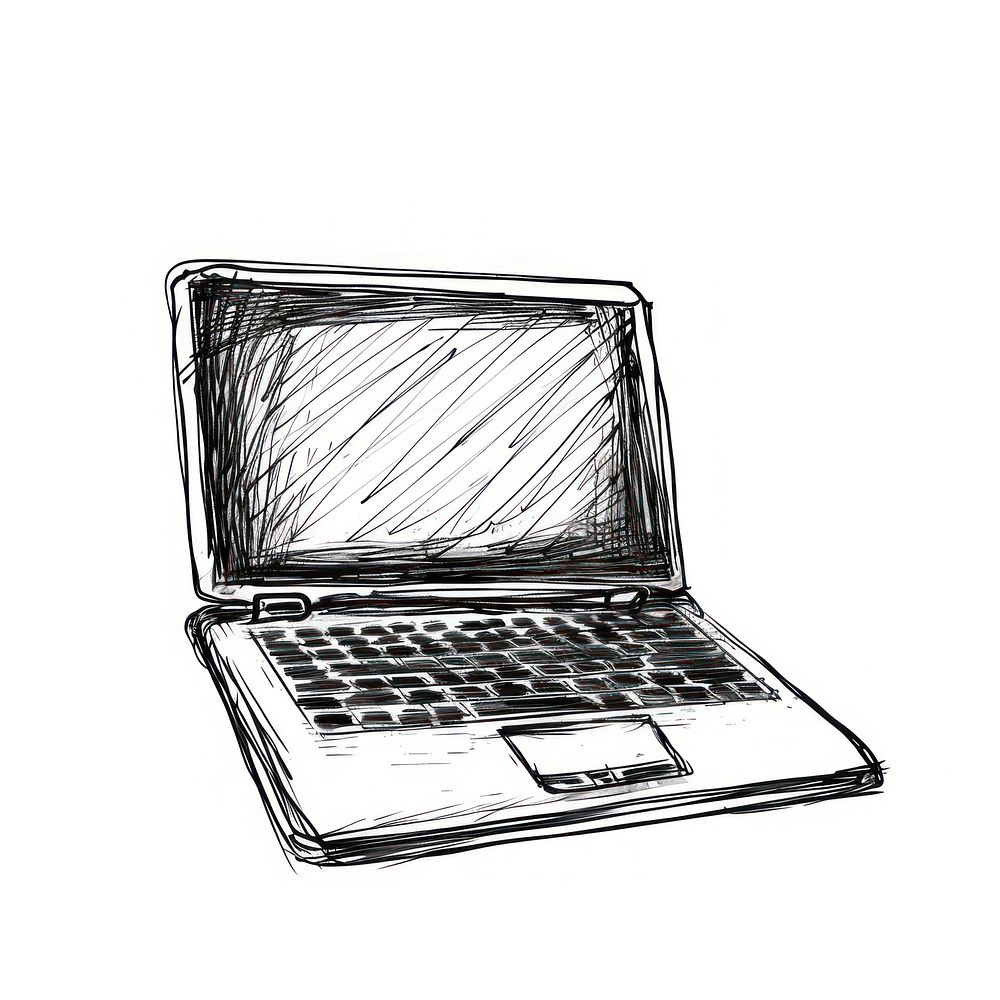 Hand drawn Laptop drawing laptop | Free Photo Illustration - rawpixel