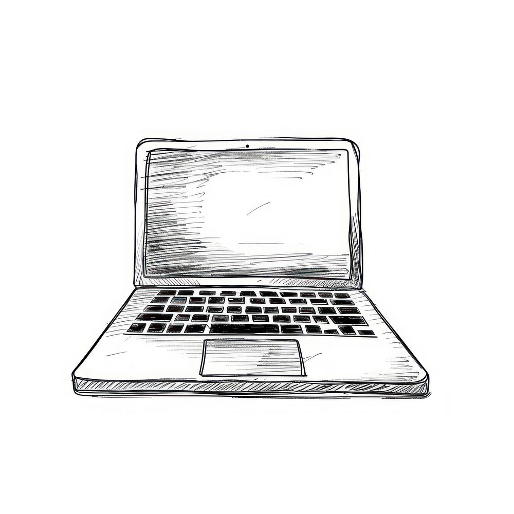 Hand drawn Laptop laptop computer | Free Photo Illustration - rawpixel