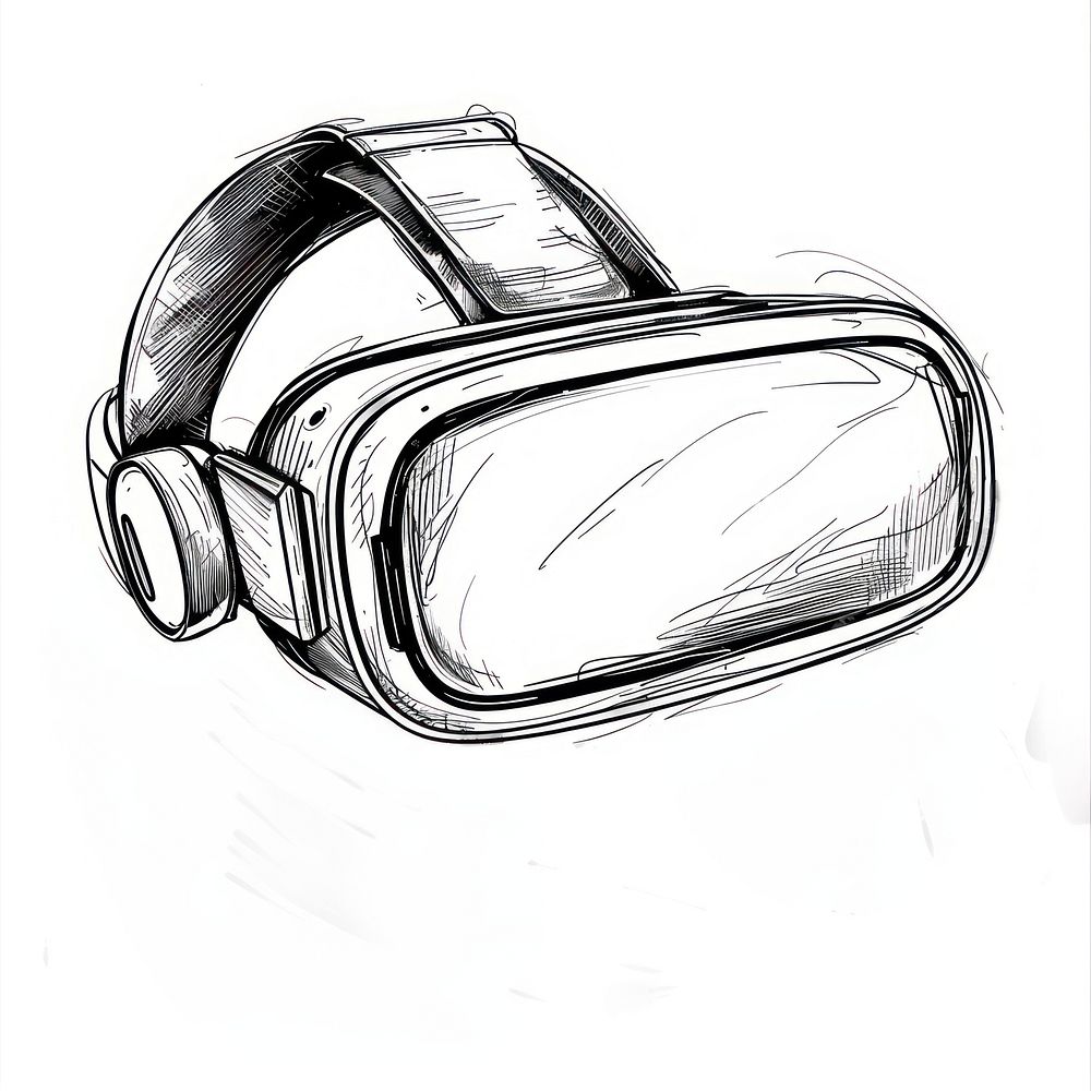 Hand drawn VR goggle drawing | Free Photo Illustration - rawpixel