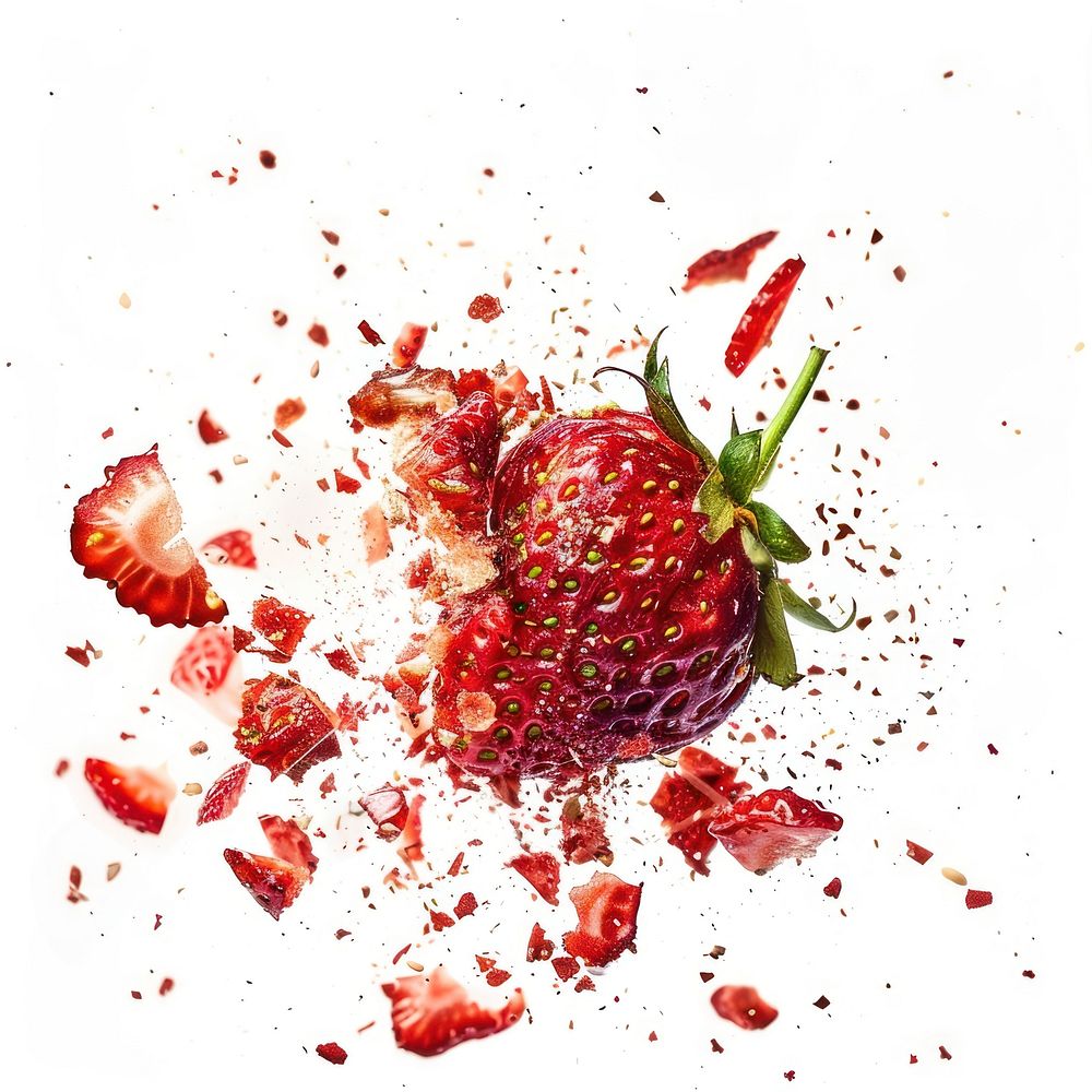 Exploding one dried strawberry food | Free Photo - rawpixel