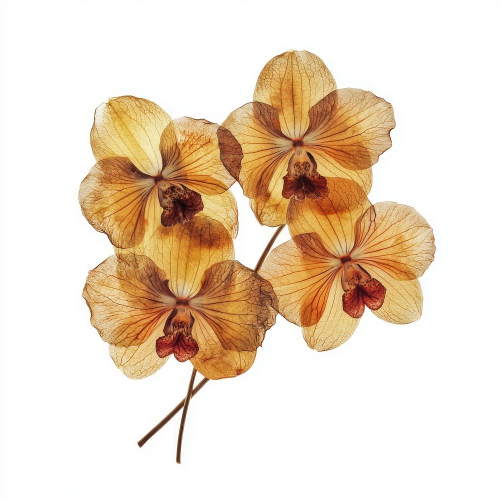 Pressed orchid orchids flowers art. | Free Photo - rawpixel