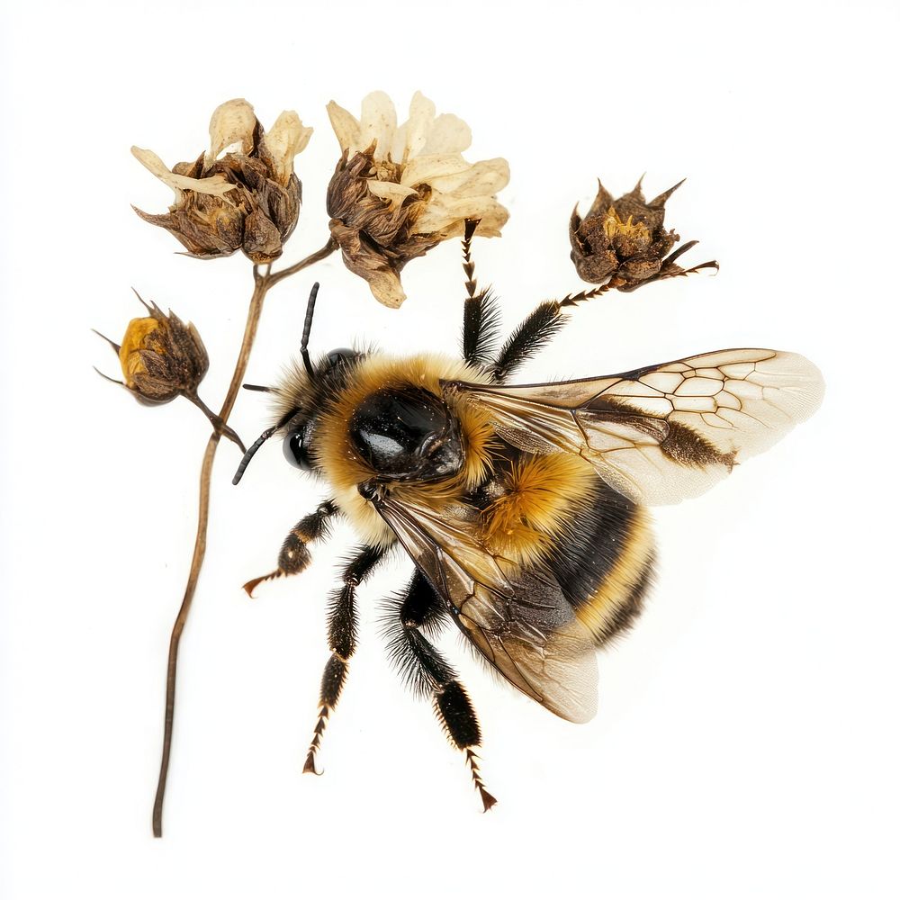 Pressed bee flowers insect dried. | Free Photo - rawpixel