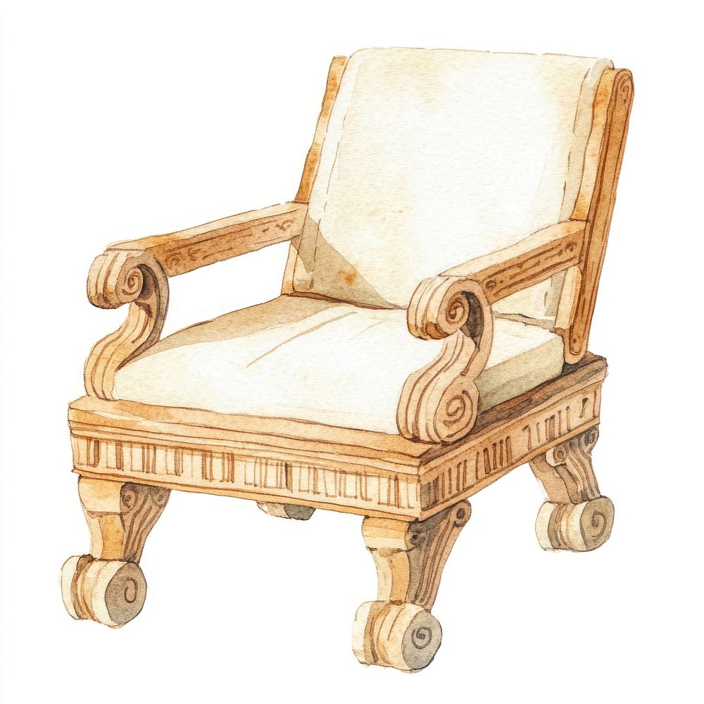 An ancient greek chair furniture | Free Photo Illustration - rawpixel