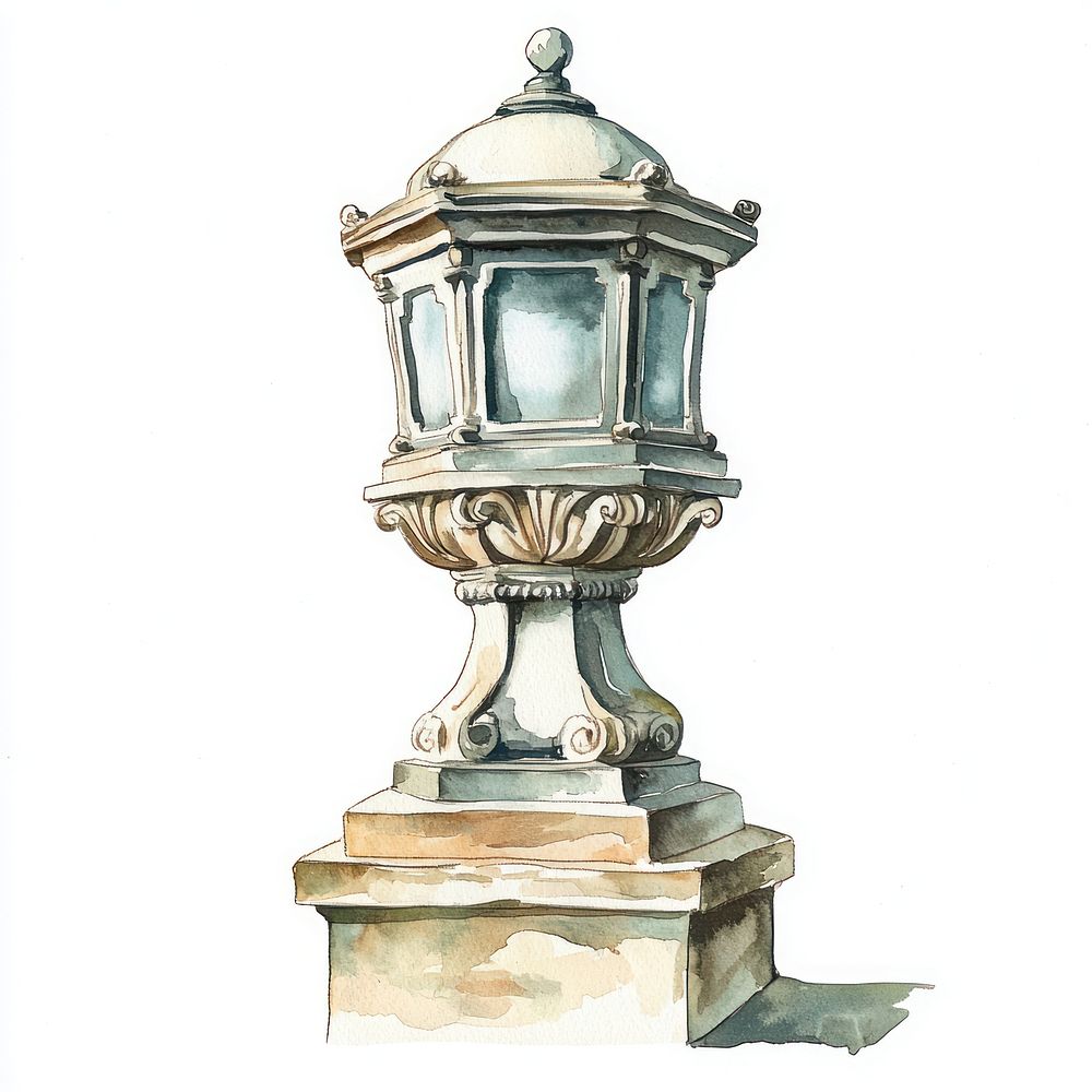 An ancient greek lantern letterbox | Free Photo Illustration - rawpixel