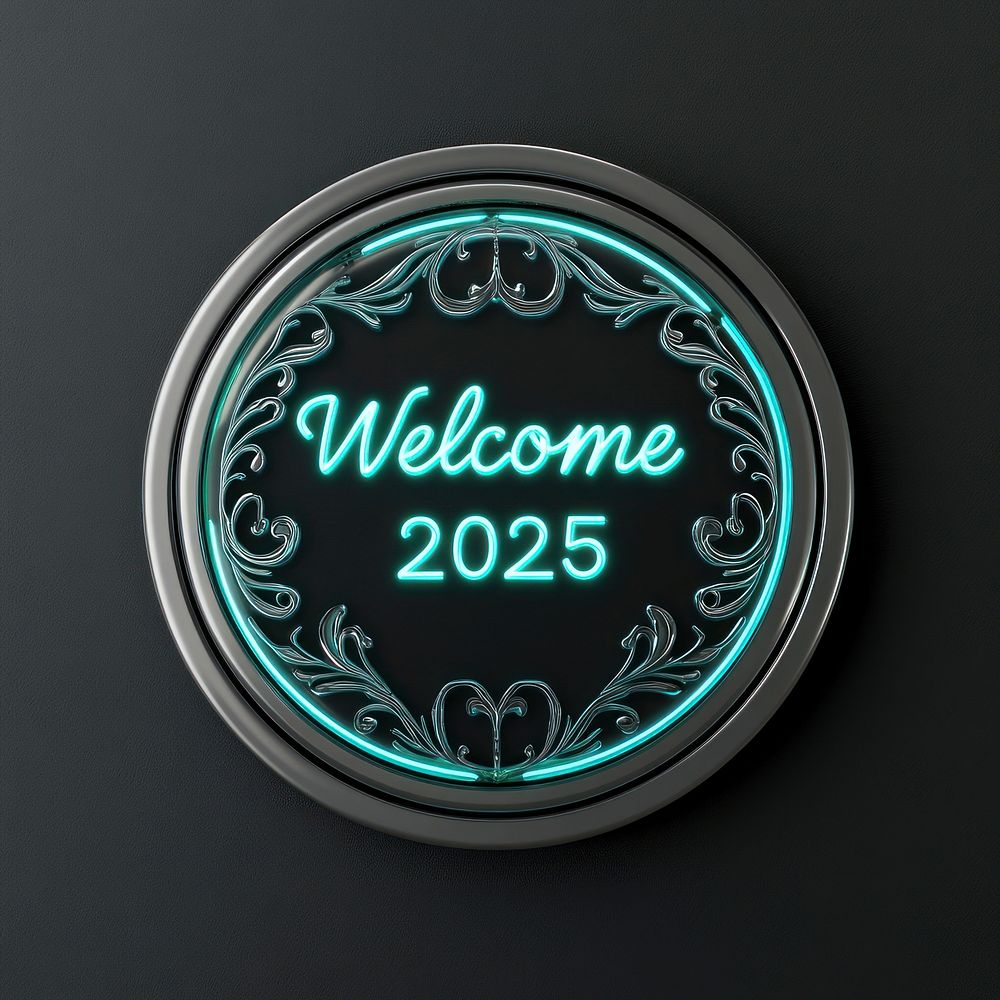 Neon circular welcome lights. | Free Photo Illustration - rawpixel