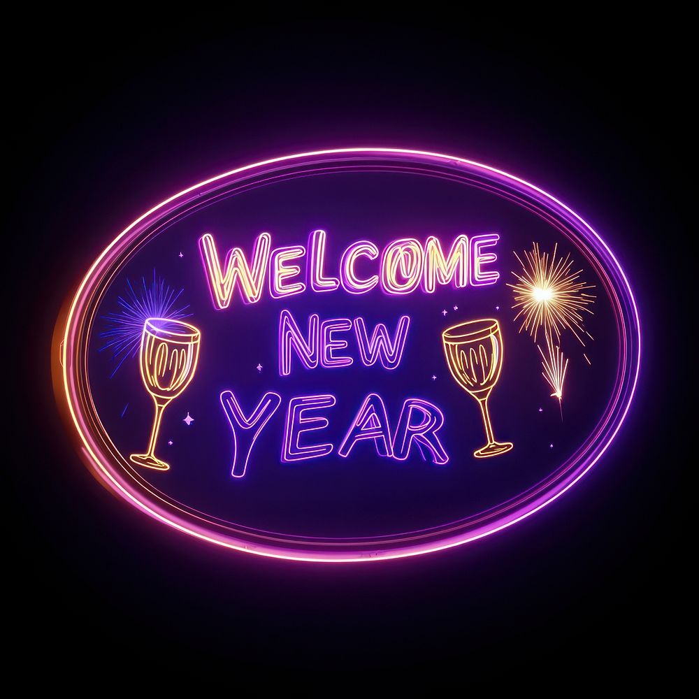 Neon celebration fireworks welcome. | Free Photo Illustration - rawpixel