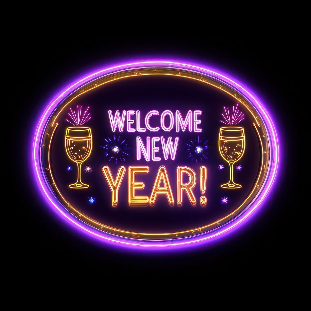 Neon celebration festive welcome. | Free Photo Illustration - rawpixel