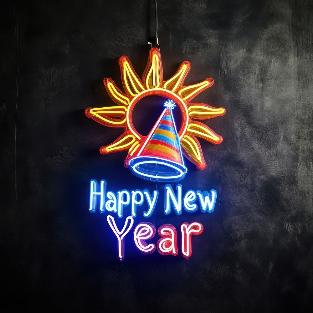 Neon celebration festive lights. | Free Photo Illustration - rawpixel