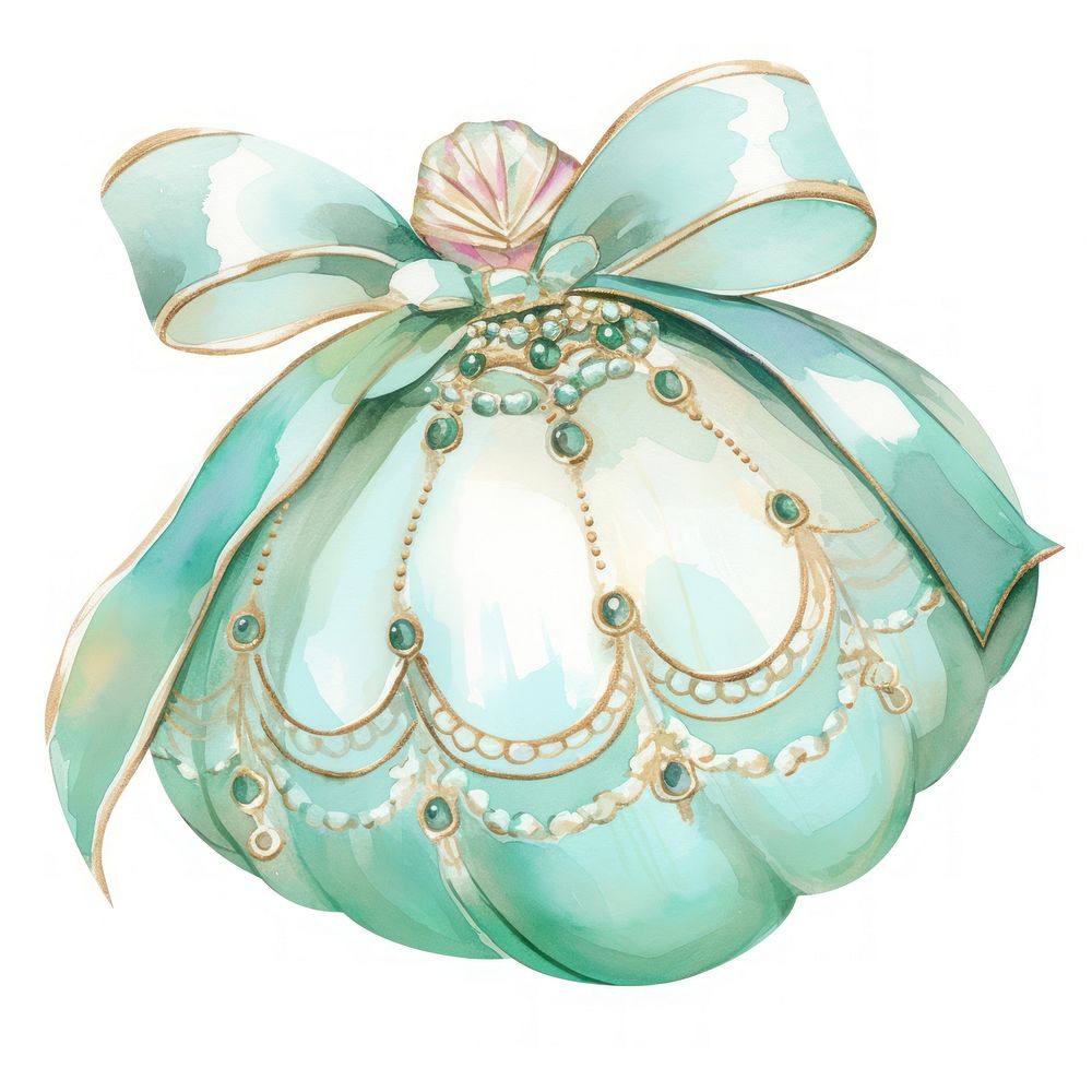 Mint green pastel coquette shell | Free Photo Illustration - rawpixel