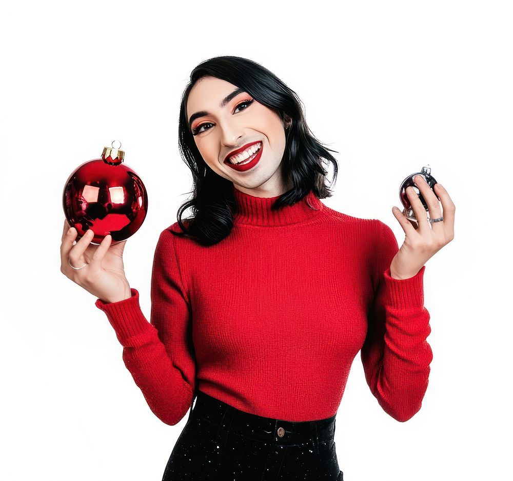 happy transgender carry christmas ornament | Free Photo - rawpixel