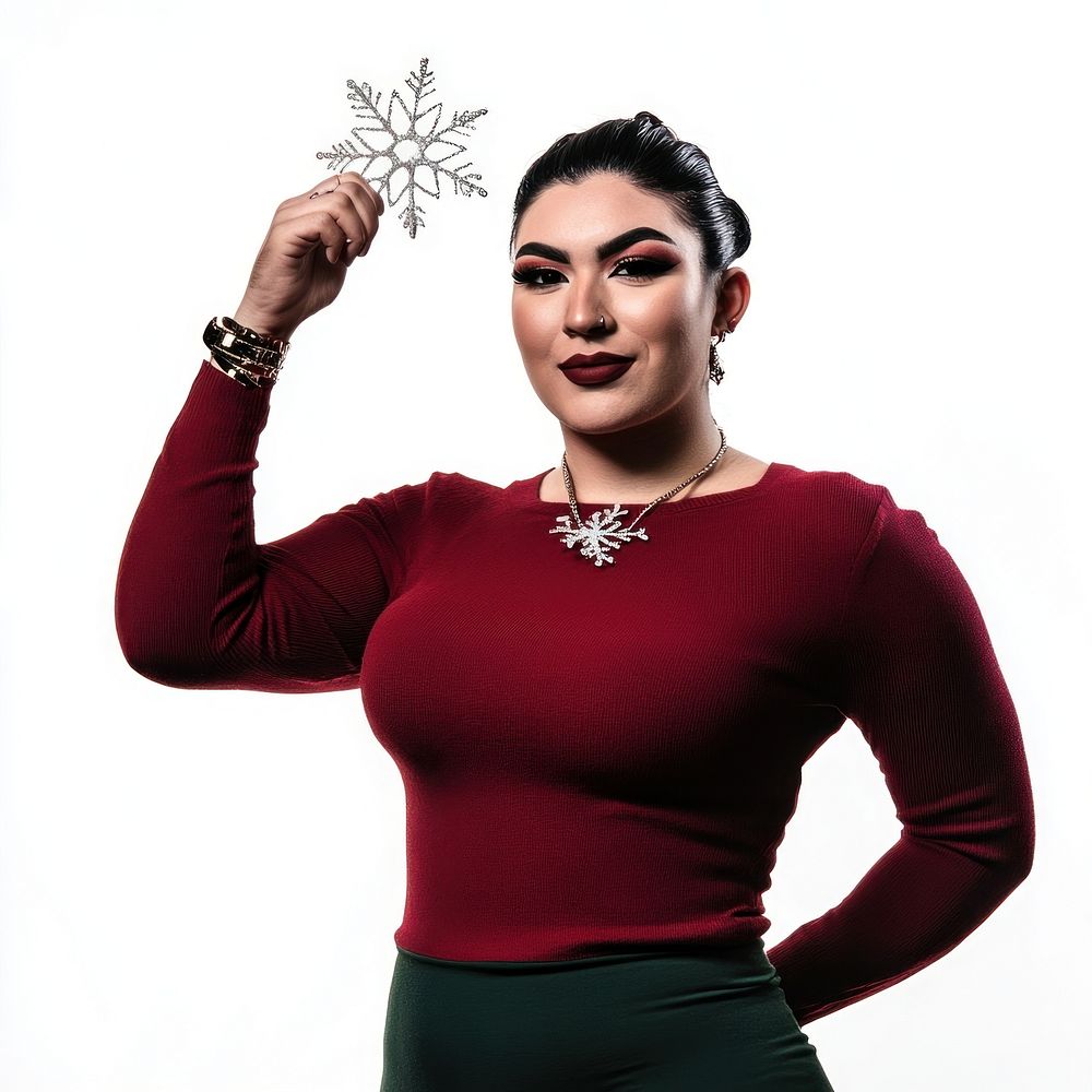 happy transgender carry christmas snowflake | Free Photo - rawpixel